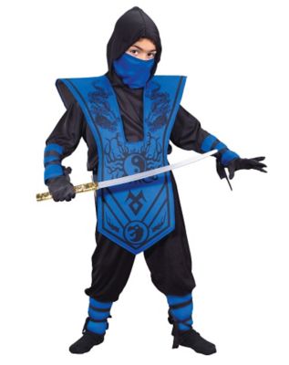 Kids Blue Chest Ninja Costume - Spirithalloween.com