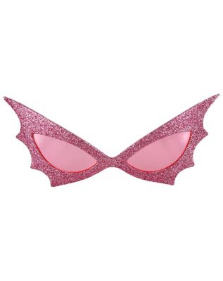 Pink Glitter Wing Glasses - Spirithalloween.com