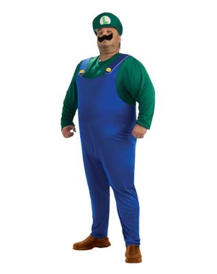 Mario Bros. Luigi Adult Mens Plus Size Costume - Spirithalloween.com