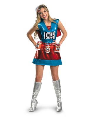 The Simpsons Duffwoman Adult Womens Costume - Spirithalloween.com