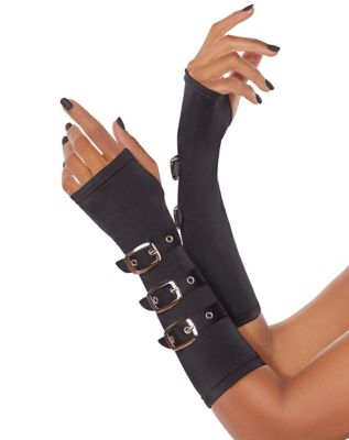 Black Buckled Arm Warmers - Spirithalloween.com