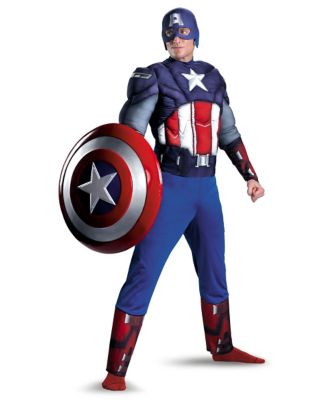 Adult Muscle Captain America Costume - Avengers - Spirithalloween.com