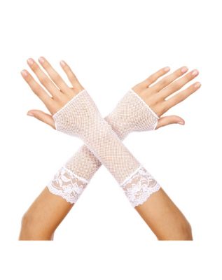 White Lace Arm Warmers - Spirithalloween.com