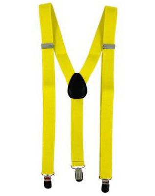 Neon Yellow Suspenders - Spirithalloween.com