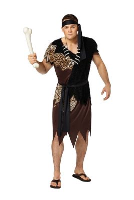 Adult Brown Caveman Costume - Spirithalloween.com