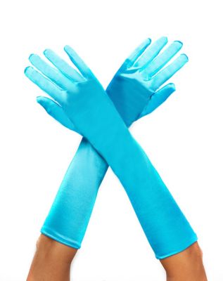 Turquoise Sequin Peacock Gloves - Spirithalloween.com