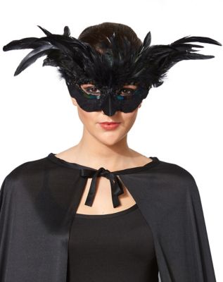 Black Feather Owl Mask - Spirithalloween.com