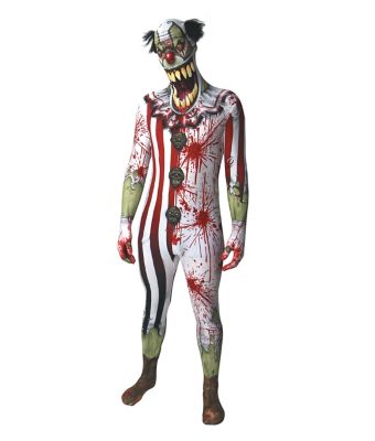 Adult Scary Clown Skin Suit Costume - Spirithalloween.com