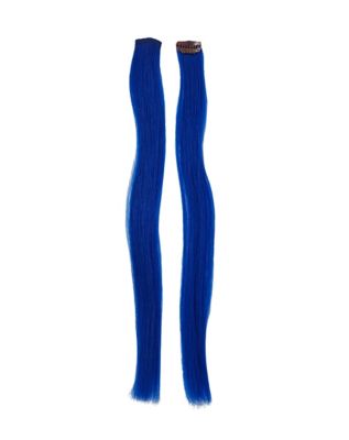 Bright Blue Clip In Hair Extensions - Spirithalloween.com