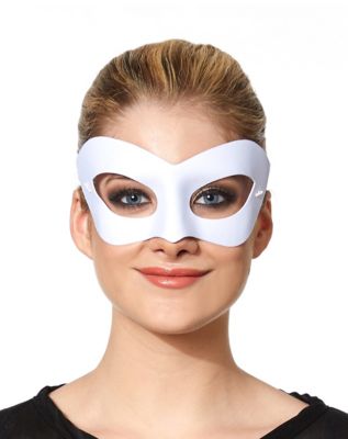 White Eye Half Mask - Spirithalloween.com