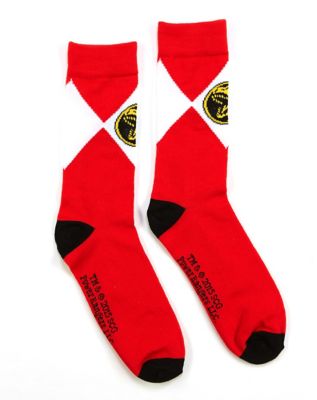 Red Power Ranger Crew Socks - Power Rangers - Spirithalloween.com