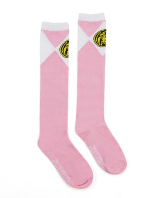 Pink Power Ranger Knee High Socks - Power Rangers - Spirithalloween.com