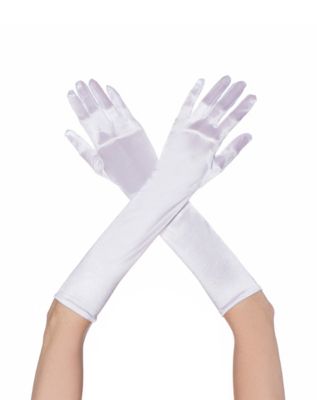 White Princess Satin Gloves - Spirithalloween.com