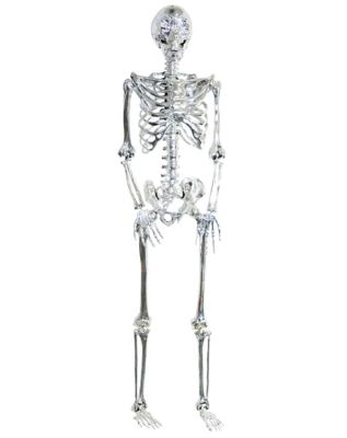 5 Ft Poseable Light-Up Chrome Skeleton - Decorations - Spirithalloween.com