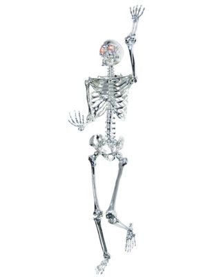 5 Ft Poseable Light-Up Chrome Skeleton - Decorations - Spirithalloween.com