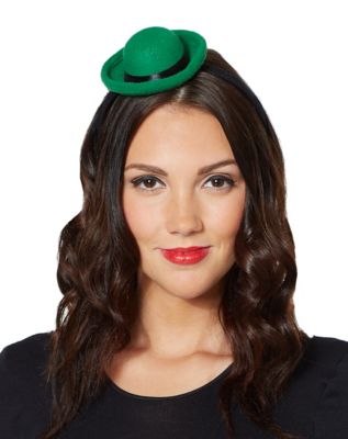 Green Bowler Mini Hat Fascinator - Spirithalloween.com
