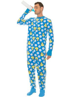 Adult Blue Duck Baby Pajama Costume - Spirithalloween.com