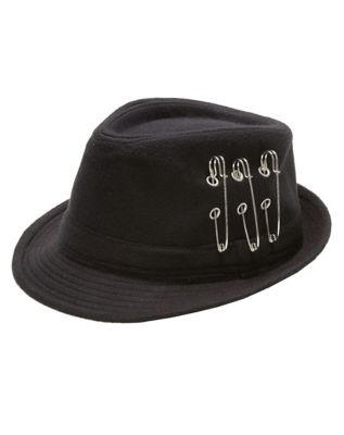 Black Fedora with Pins - Spirithalloween.com