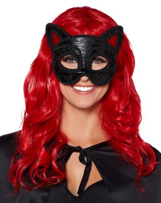 Black Cat Party Eye Mask - Spirithalloween.com