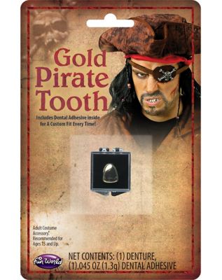 Gold-Tone Pirate Tooth - Spirithalloween.com
