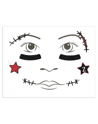 Kids Cheerleader Face Decal - Spirithalloween.com