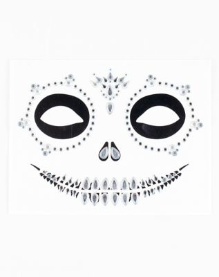 Skeleton Face Jewels - Spirithalloween.com