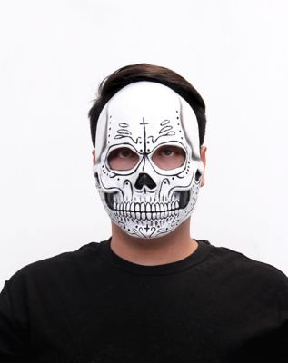 Sugar Skull Skeleton Half Mask - Spirithalloween.com