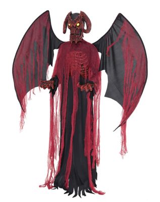 6 Ft Light-Up Fire Demon Prop - Decorations - Spirithalloween.com