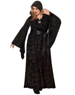 Velvet Hooded Plus Size Robe - Spirithalloween.com