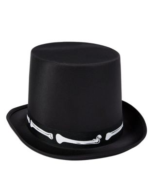 Black Skeleton Top Hat - Deluxe - Spirithalloween.com