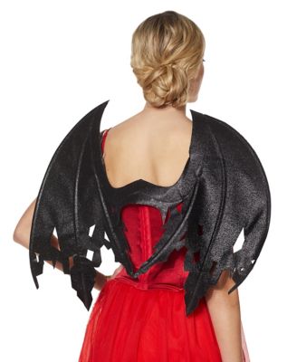Black Glitter Devil Wings - Spirithalloween.com