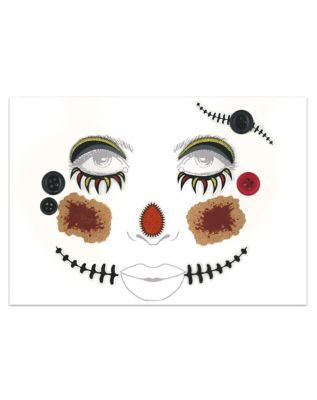 Scary Scarecrow Face Decal - Spirithalloween.com