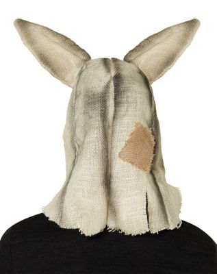 Moving Mouth Rabbit Scarecrow Full Mask - Spirithalloween.com