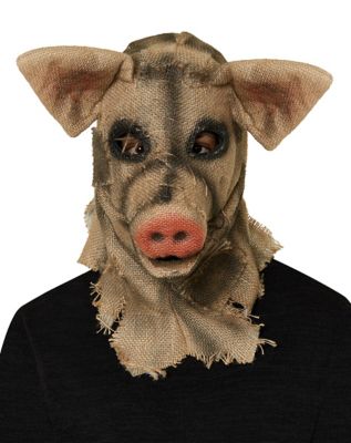 Moving Mouth Pig Scarecrow Full Mask - Spirithalloween.com