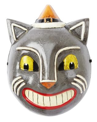 Vintage Cat Half Mask - Spirithalloween.com