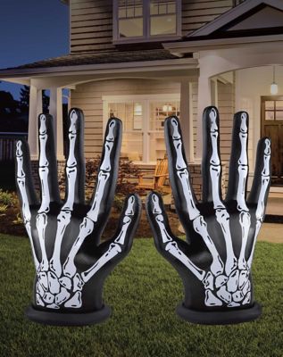6 Ft LED Skeleton Hands Inflatable 2 Pack - Decorations ...