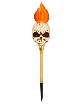 LED Spooky Skull Torch Pathway Marker - Spirithalloween.com