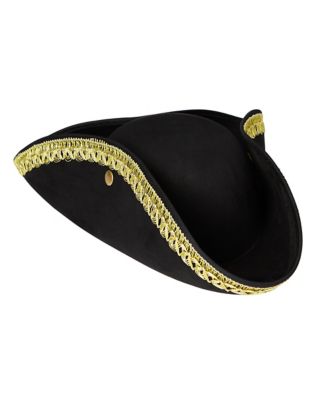 Deluxe Black and Gold Colonial Hat - Spirithalloween.com