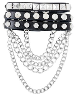 Studded Chain Punk Rock Bracelet - Spirithalloween.com