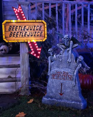 Light-Up LED Hanging Marquee Beetlejuice Sign - Spirithalloween.com