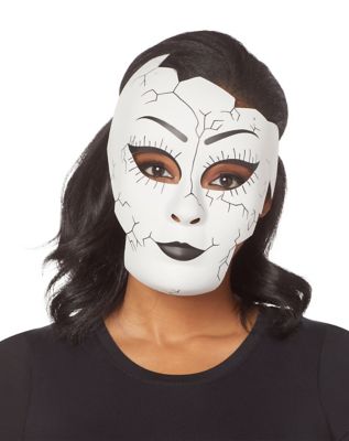 Broken Doll Half Mask - Spirithalloween.com