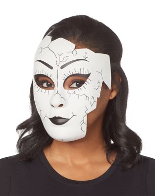 Broken Doll Half Mask - Spirithalloween.com