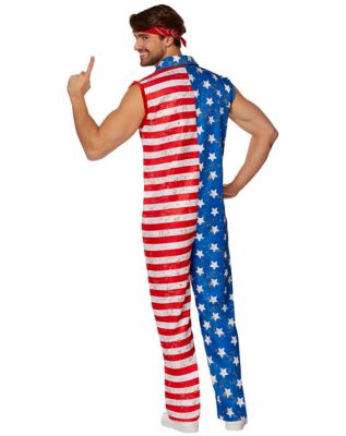 Adult Stars and Stripes Jumpsuit Costume - Spirithalloween.com