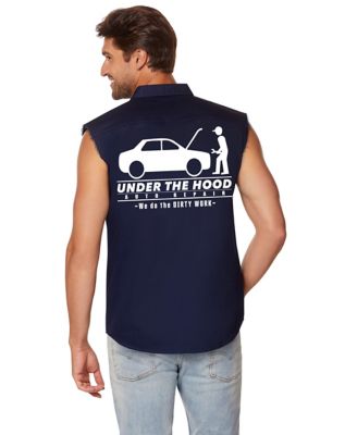 Adult Under the Hood Mechanic Vest - Spirithalloween.com