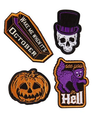 Halloween Patch Set - 4 Pack - Spirithalloween.com