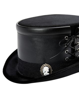 Black Gothic Top Hat - Spirithalloween.com