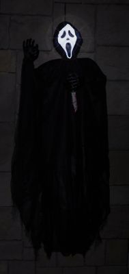5 Ft Light-Up Ghost Face Hanging Prop - Decorations - Spirithalloween.com
