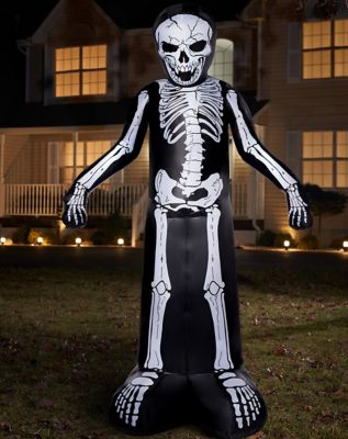 8 Ft. Skeleton Inflatable - Light-Up Decorations - Spirithalloween.com