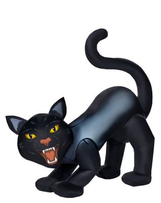 4 Ft Light-Up Scary Cat Inflatable - Decorations - Spirithalloween.com