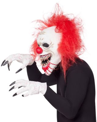 Crouchy the Clown Mask with Hands - Spirithalloween.com
